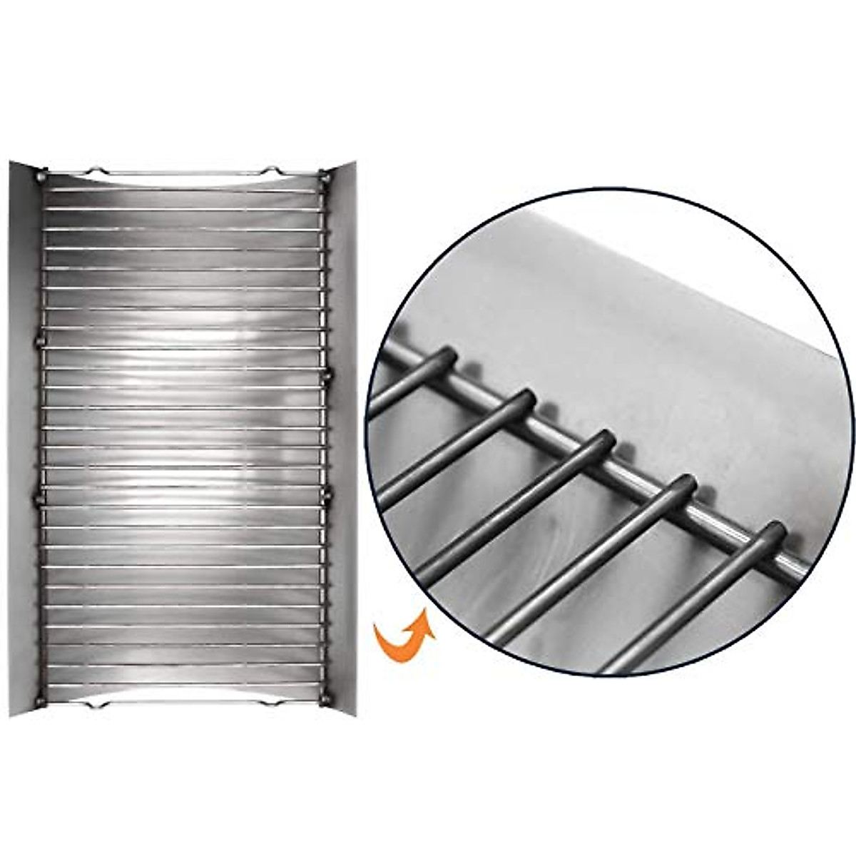 Htanch SZ3509 (1-Pack) 20.4 inches Stainless Steel Fire Grate Hanger and Ash Drip Pan for Chargriller 5050, Chargriller 5072, Chargriller 5650