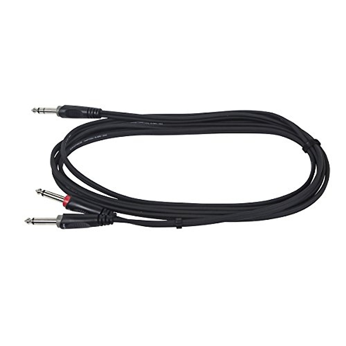 Monoprice 1/4-Inch TRS Male to Dual 1/4-Inch TS Male Insert Cable - 10 Feet - Black