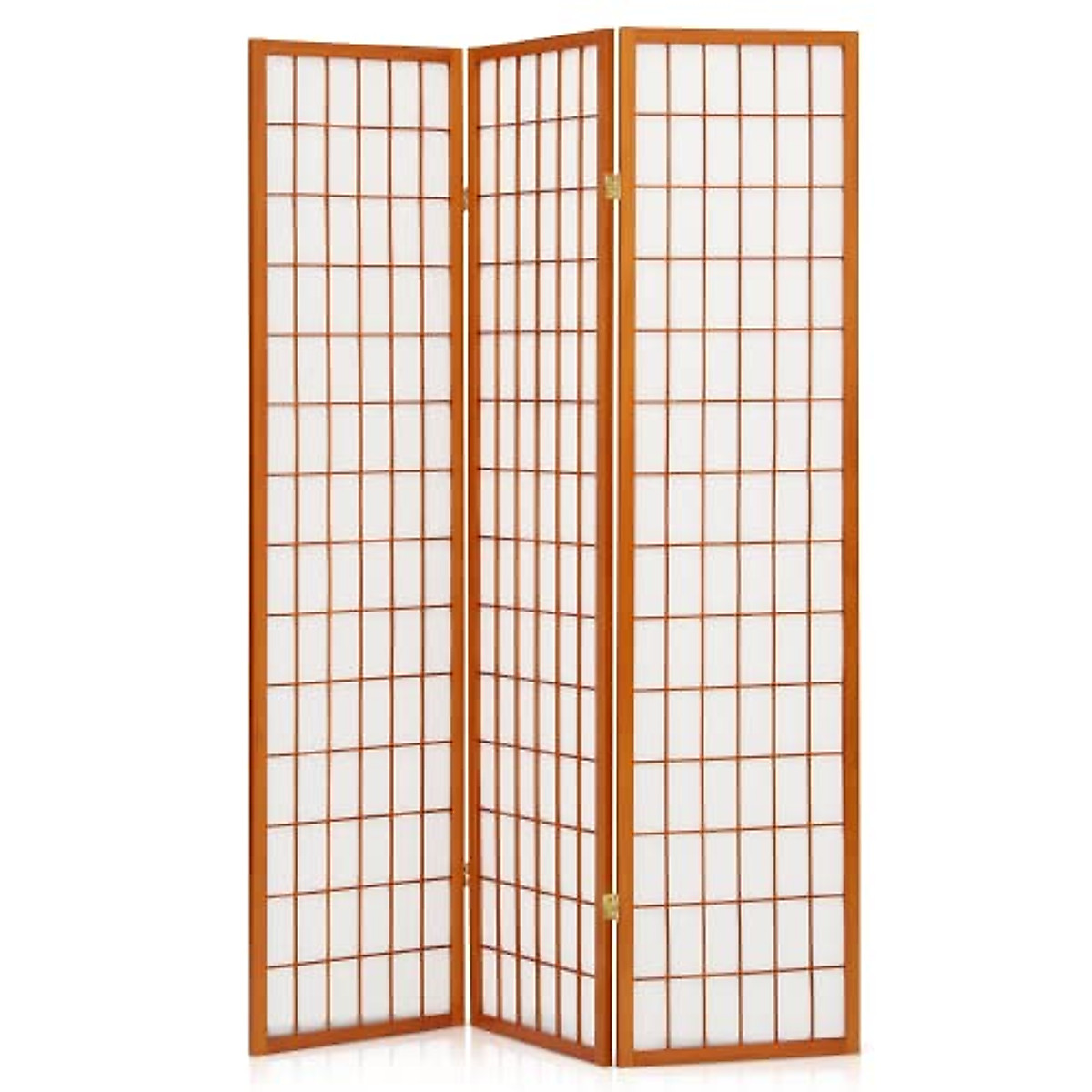 Magshion 5.9ft Folding Screen Room Divider Oriental Furniture 3-Panel Shoji Room Partitions and Dividers Wooden Grid Screen Wall Divider for Business Restaurant Privacy Screens