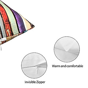 TWSZGD Indie Rock Vinyl Records Pillow Case Decorative Square Throw Pillow Covers Cushion Case Pillowcase for Sofa Couch Bed Chair Car 18x18 Inch/45x45 cm