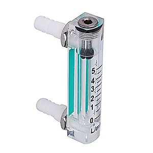 Flow Meter, 1~5LPM Oxygen Carbon Dioxide Measuring Flowmeter Gauge, LZQ-1 Air Flow Rate Gauge, Air Oxygen Flow Meter Suitable for Gas, Air, Nitrogen, Acetylene, Phosgene, Natural Gas