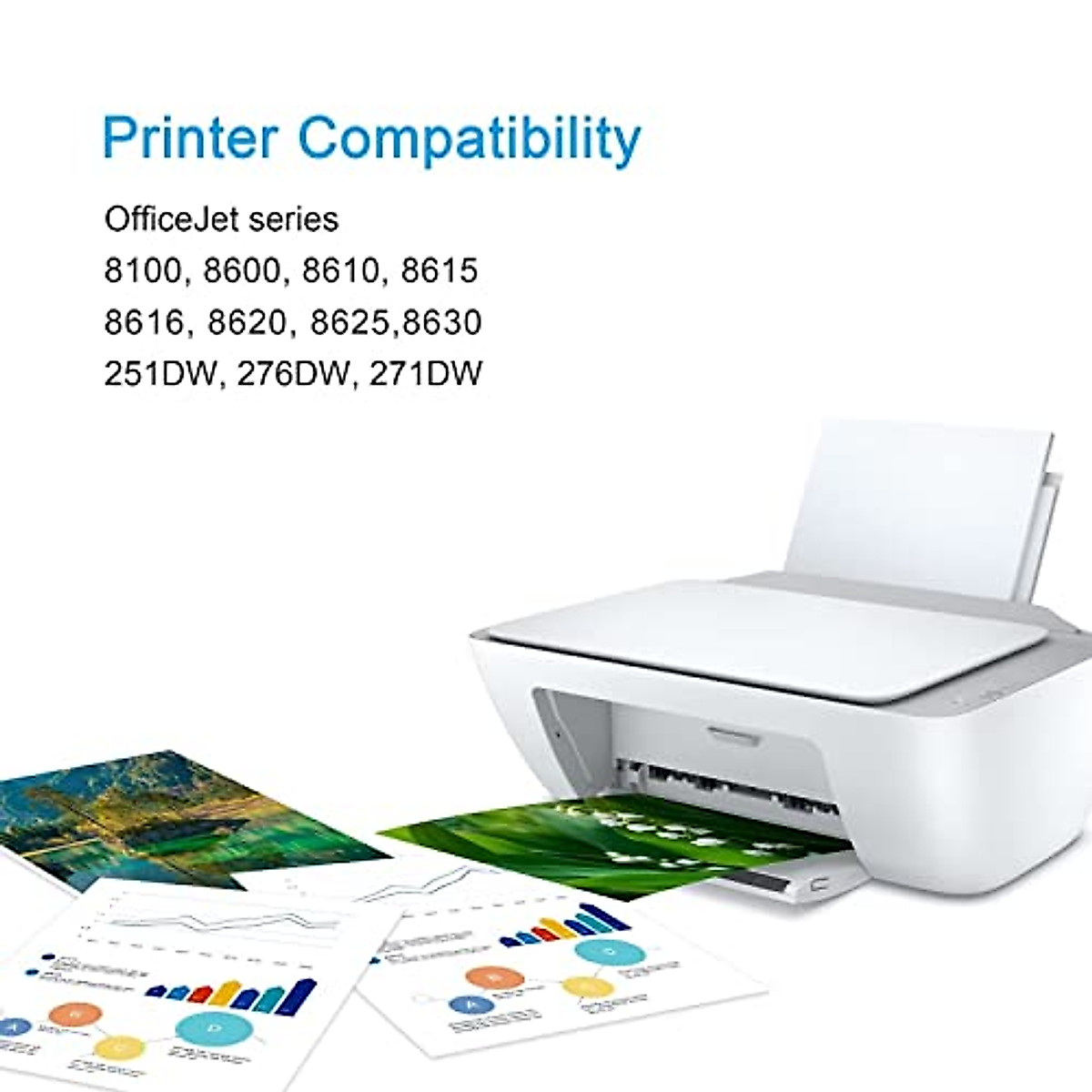 950XL 951XL Ink Cartridges Combo Pack - Compatible Ink Cartridge Replacement for HP 950 951 XL for OfficeJet Pro 8100 8600 8610 8615 8625 8640 251DW 276DW 271DW (2 Black, 1 Cyan, 1 Magenta, 1 Yellow)