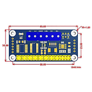 Coolwell Raspberry Pi Motor Driver HAT Onboard Driver TB6612FNG I2C Interface for Raspberry Pi 4B+ 4B 3B+ 3B 2B+ Zero W WH 2 W Stackable Up to 32 This Modules
