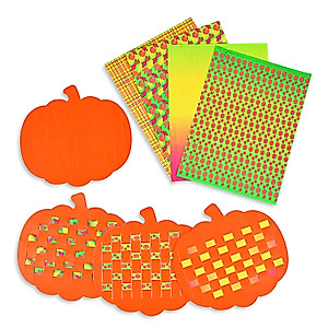 Pumpkin Weaving Mat - Crafts for Kids and Fun Home Activities