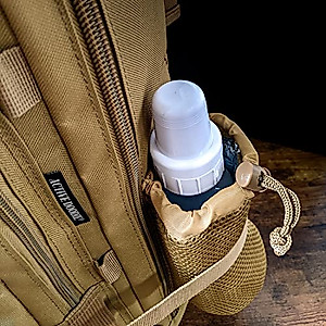 ActiveDoodie Dad Diaper Bag for Men with Camo Changing Pad, USA Dad Squad Patches, Diaper Bag for Dad, Coyote Brown