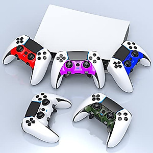 Faceplate for PS5 Dualsense Edge Controller Accessories Skin, Playstation 5 Pro Controller Face Plate Front Cover (Red)