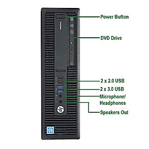 HP 600 G1 Intel Core i5 3.2GHz SFF Computer Tower PC,8GB Ram,120GB M.2 SSD,3TB HDD,Wireless Keyboard and Mouse,WiFi/Bluetooth,Nvidia GT1030 Graphics Card Win 10 Pro (Renewed),Black,Small Form Factor