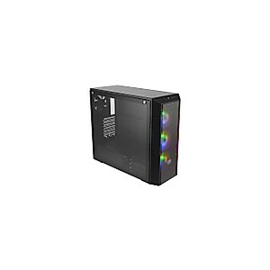 Cooler Master MasterBox Pro 5 RGB ATX Mid-Tower with Three 120mm RGB Fans, Front DarkMirror Panel, Tempered Glass, RGB Splitter Cable & RGB Lighting System
