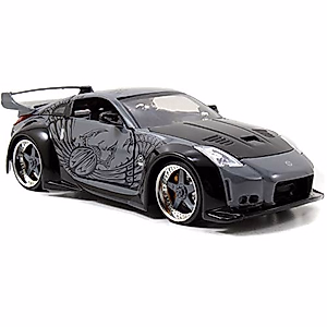 Jada Toys Fast & Furious 1:24 D.K.'s Nissan 350Z Die-cast Car, Toys for Kids and Adults, Grey and Black (97172)