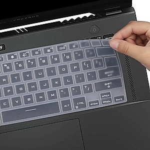 Keyboard Cover for ASUS ROG Zephyrus G14 G15 GA402 G402RJ GA503 GA503QR/QS/QM, ROG Zephyrus M16 GU603HM, 15.6" ASUS TUF Dash 15/F15 TUF516PE FX516PM FX516PR, ROG Flow X13 GV301QH (Clear)