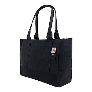 Carhartt Horizontal Zip Tote, Durable Water-Resistant Tote Bag with Zipper Closure, Black