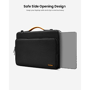 tomtoc 360 Protective Laptop Shoulder Bag for 13-inch MacBook Pro M2/A2686 M1/A2338 2022-2016, MacBook Air M3/A3113 M2/A2681 M1/A2337 2024-2018, Water-Resistant Laptop Accessory Carrying Case Sleeve