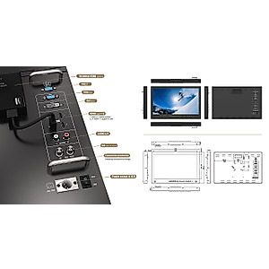 LILLIPUT BM230-4K 23.8" 4K 3840×2160 Ultra-HD resolution, 1000:1 Contrast Ratio, 25ms Response Time with Carry-on Metal case 3G-SDI, HDMI, VGA, AV input by VIVITEQ