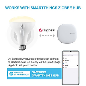 Sengled Zigbee Smart Bulb, Works with SmartThings and Echo with Built-in Hub, Voice Control with Alexa and Google Home, Hub Required, BR30 Dimmable Flood Light Bulb, Soft White 2700K, 10 Pack