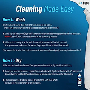 Filter Socks 100 Micron - Threaded Seams - Aquarium Felt Filter Socks - Made in The USA (4"x8", 4 Pack)