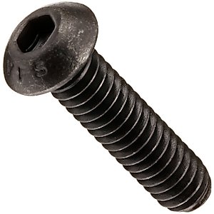 Alloy Steel Socket Cap Screw, Plain Finish, Button Head, Hex Socket Drive, Meets ASME B18.3/ASTM F835, 1/2" Length, Fully Threaded, #6-32 Threads (Pack of 100)