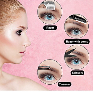 Eyebrow Kit, Multipurpose Exfoliating Dermaplaning Tool Face kits for Women Girl, Eyebrow Grooming Set (9 in 1)