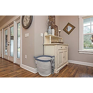 DIIMES Large Cotton Storage Basket (18 x 16 x 16 Inches) Tall Woven Basket with Handle for Blankets, Living Room, Baby Nursery, Laundry, Toys, Storage Bins- 100% Natural Cotton Materials