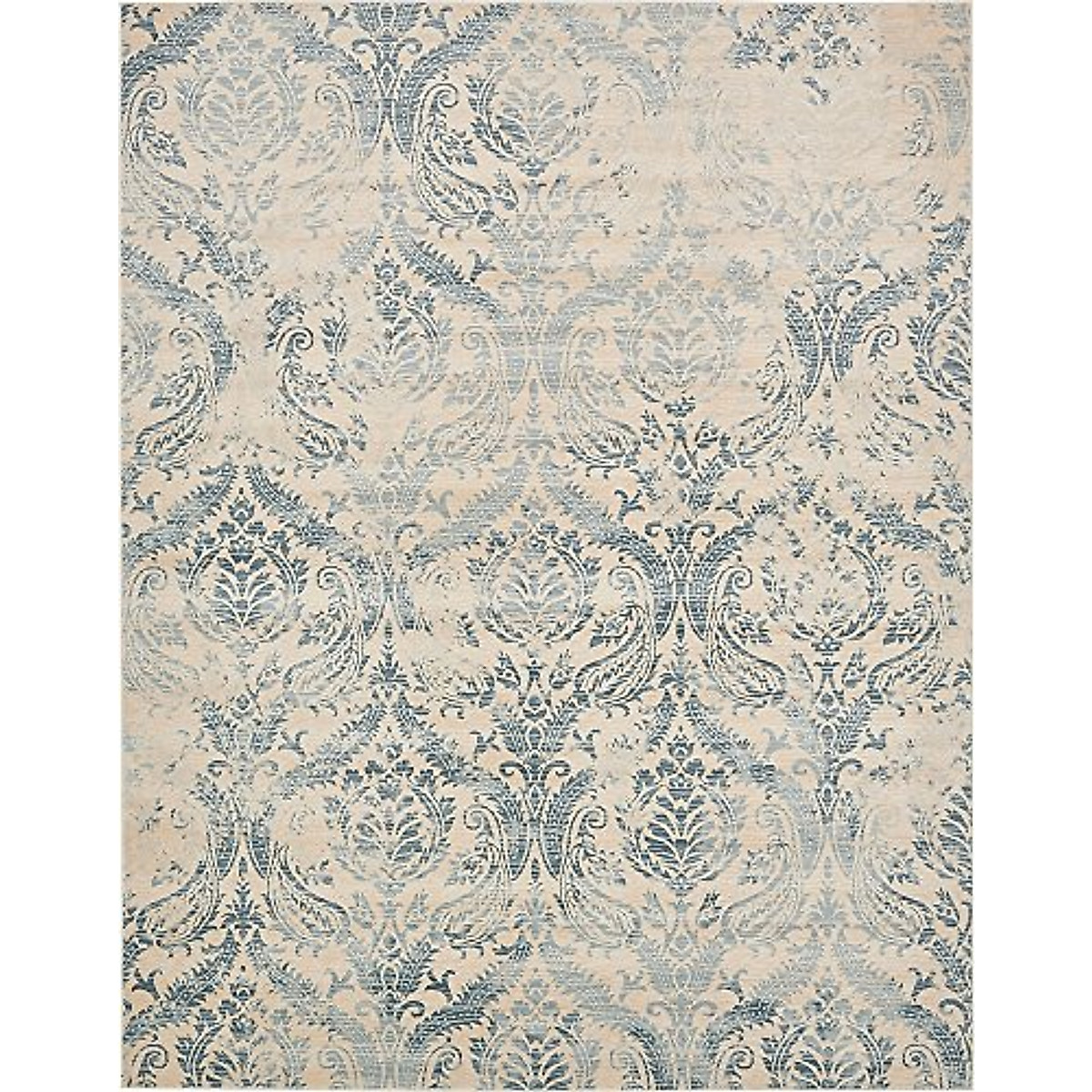 Unique Loom Paris Collection Pastel Tones Traditional Distressed Blue Area Rug (8' 0 x 10' 0)