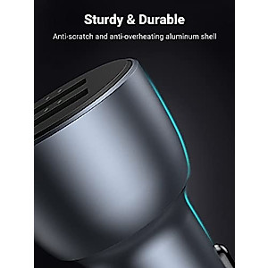 UGREEN USB Car Charger Adapter 36W - Dual USB Car Charger Fast Charging, Cigarette Lighter Adapter Compatible with iPhone 14/13/12/11/SE/XR/X/XS, Galaxy S22/S21/S20/S10/Note 20, Pixel 5/4/3