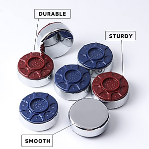 GSE 2-1/8" (54 mm) Shuffleboard Pucks Set of 8 for Shuffleboard Table Accessories(Chrome, 2-1/8")