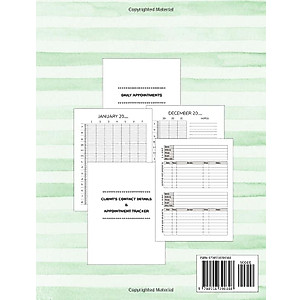 Commercial Office Cleaning Appointment Book: Undated 12-Month Reservation Calendar Planner and Client Data Organizer: Customer Contact Information Address Book and Tracker of Services Rendered