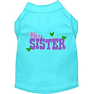BRIGHTT - Big Sister Screen Print Dog Shirt Aqua XXXL for Pet Dog Puppy Pup Pupper Doggos
