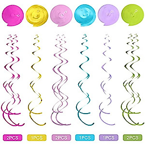 30 Pieces Candy Hanging Swirls Decorations, Candyland Birthday Party Decor for Girls Kids Lollipop Party Donut Party Ice Cream Party Sweet Theme Baby Shower Supplies
