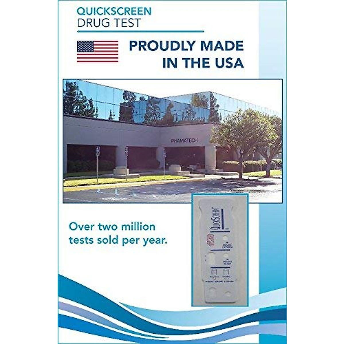 Phamatech Quickscreen MET 500 ng/mL Urine Dip Card Drug Testing - Pack of 25