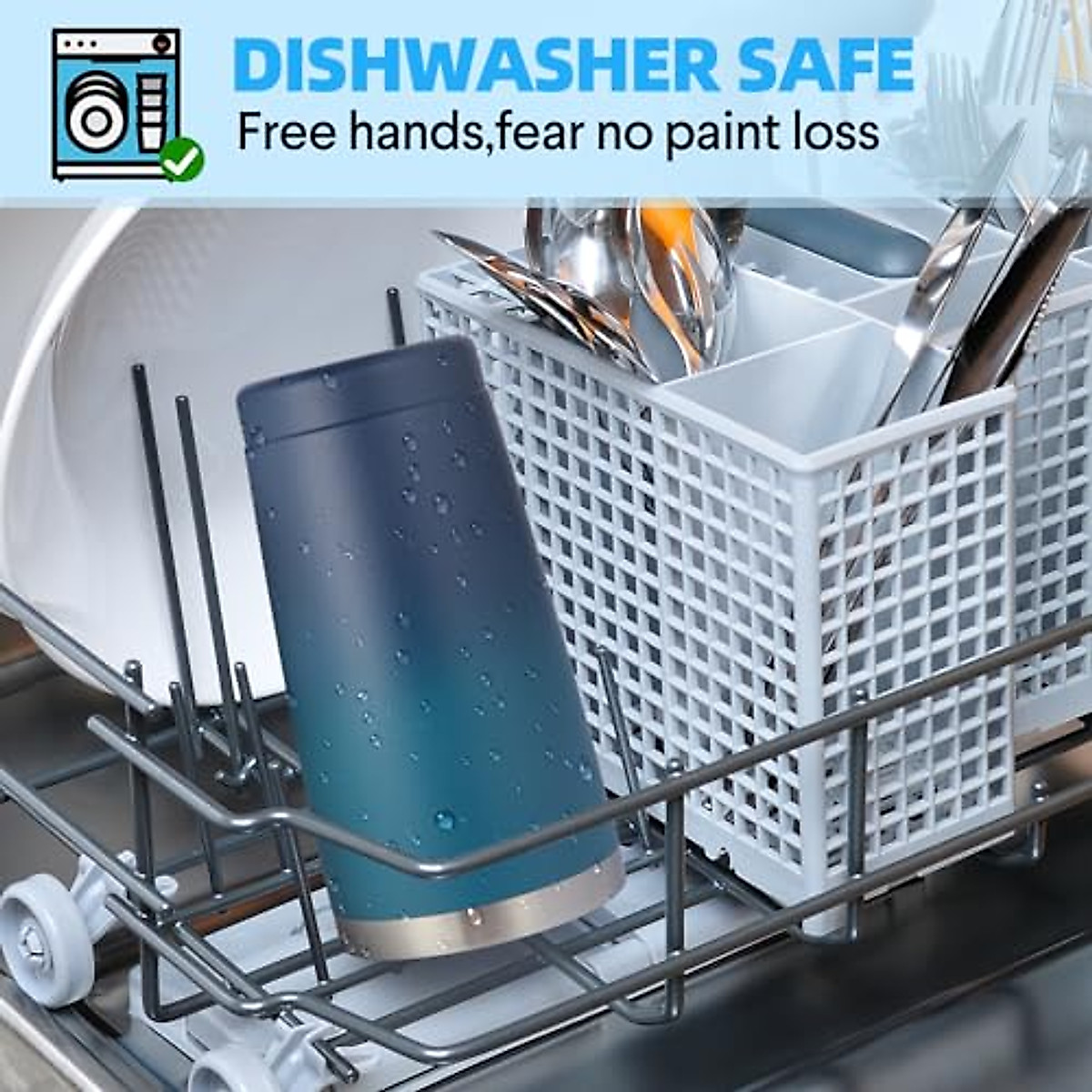 Volhoply 20oz Stainless Steel Tumbler with Lid and Straw,Double Wall Insulated Travel Iced Coffee Mug Fits Cup holder,Powder Coated Cups for Hot and Cold Drinks,Gifts for Women Men（Dark Night,1 Set）