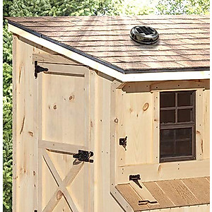 Dual Function Solar Powered Vent/Fan with Back up Battery for Boats, RV’s and Sheds (9 x 9 x 4.75 in.) Dual Function - Solar Vent/Fan with No Noise – Covers up to 500 Cu. Ft. - by Remington Solar