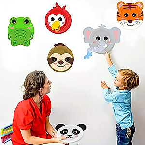 15pcs Paper Plate Art Kit for Kids Toddler Crafts Safari Jungle Animals Art Kits Simple DIY Animals Paper Plate for Boys Girls Craft Parties Groups and Classroom