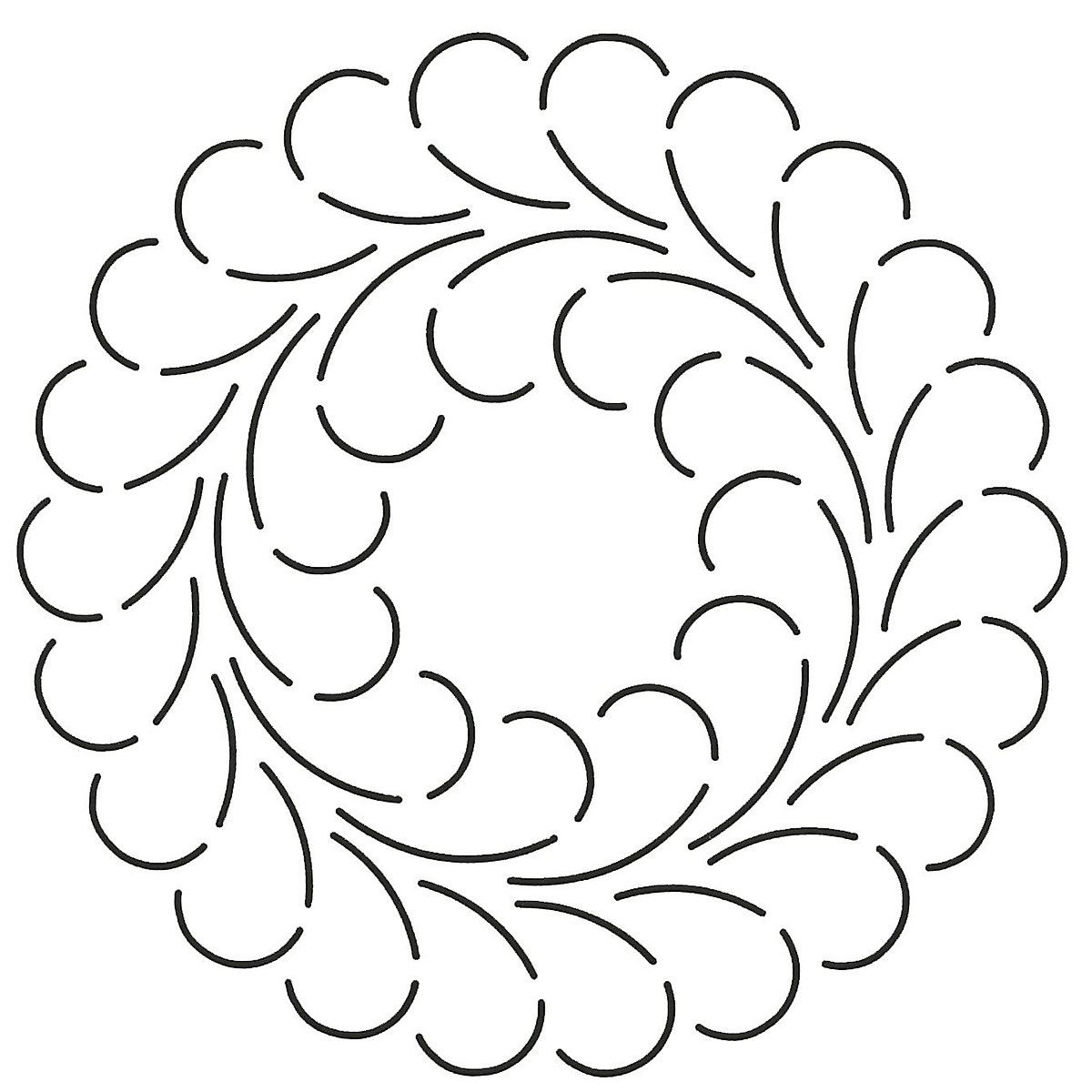 Quilting Creations Double Feather Quilt Stencil, 5-1/2 x 5-1/2"