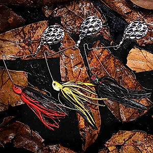 Mini-Spinner-Baits-for-Bass-Fishing-Lures-Colorado-Spinnerbait-Top-Water-Fishing-Lures-Micro-Spinner-Smallmouth-Bass-Lure Small Water Hard Baits Pan Fish Bait Crappie Lures Sets 1/8 1/4oz