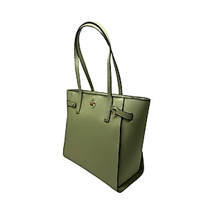 Michael Kors Carmen Large Leather NS Tote Shoulder Handbag (Light Sage)
