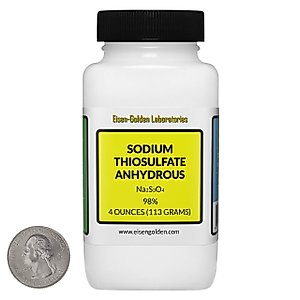 Sodium Thiosulfate Anhydrous [Na2S3O3] 98% AR Grade Powder 4 Oz in a Bottle