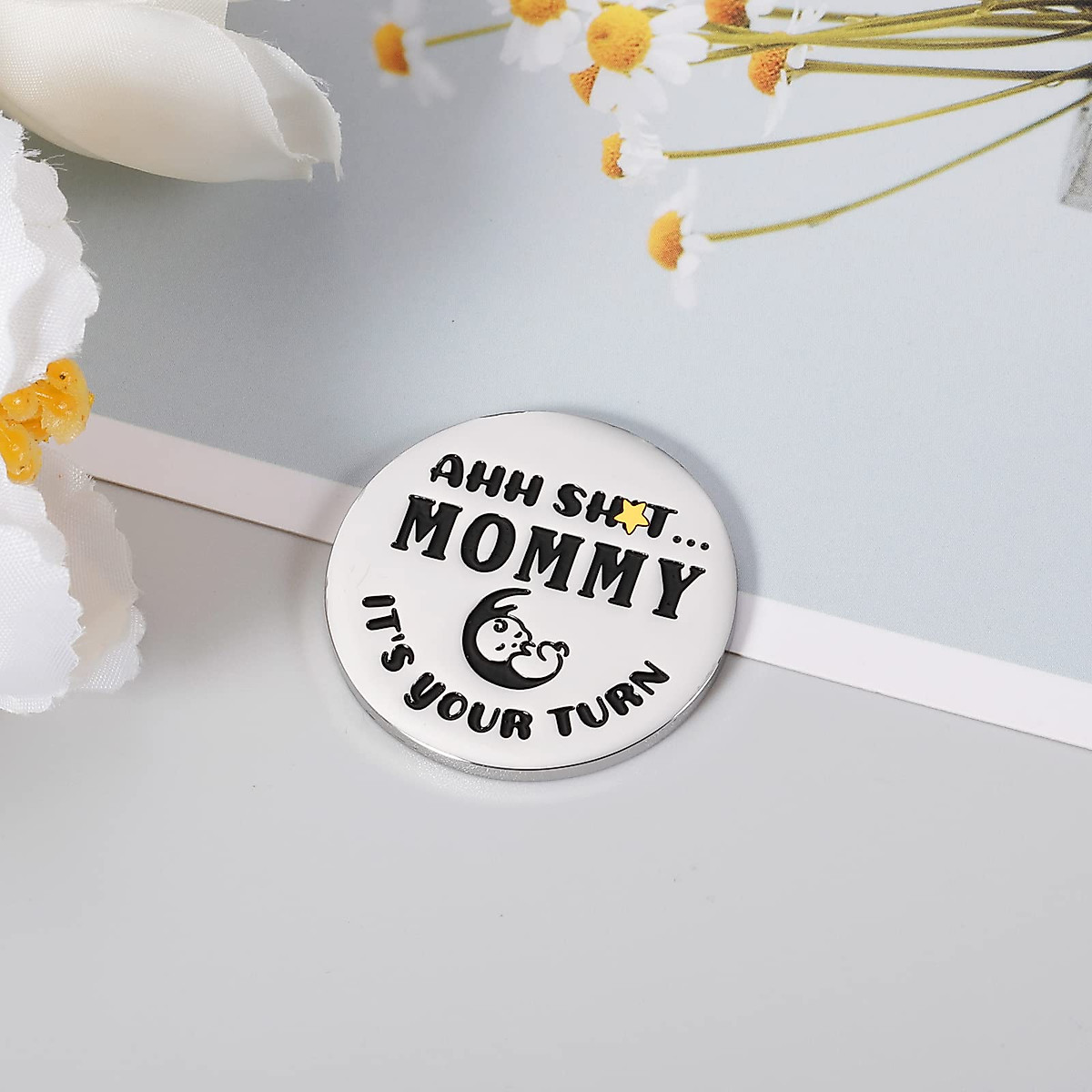 First Fathers Day Gift for New Dad New Baby Gifts for Dad Mom Daddy Parent Decision Coin for Mom Dad to be Funny Pregnancy Newborn Arrival Baby Gift for Dad First Time Shower Gifts Expectant Dad Gifts