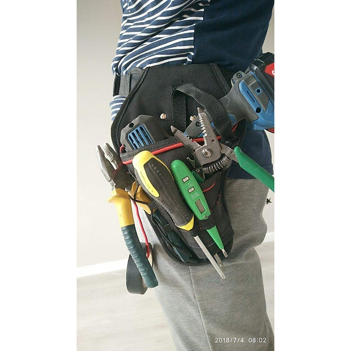 Bioristar Heavy-Duty Impact Driver Holster Specialist Driver Tool Bag Drill Holster Accessory Pockets for Tool and Bit Storage