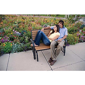 Lifetime 60055 Outdoor Glider Bench, 4', Walnut Brown