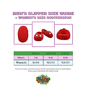 Marvel Spider-Man Mooshy Plush Adult Mens Slippers (Medium, Red)
