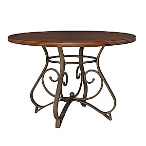 Powell Hamilton Dining Table, Cherry, 45 in x 29.5 in x 45 in
