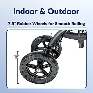 KneeRover Economy Knee Scooter Steerable Knee Walker Crutch Alternative with DUAL BRAKING SYSTEM in Matte Black