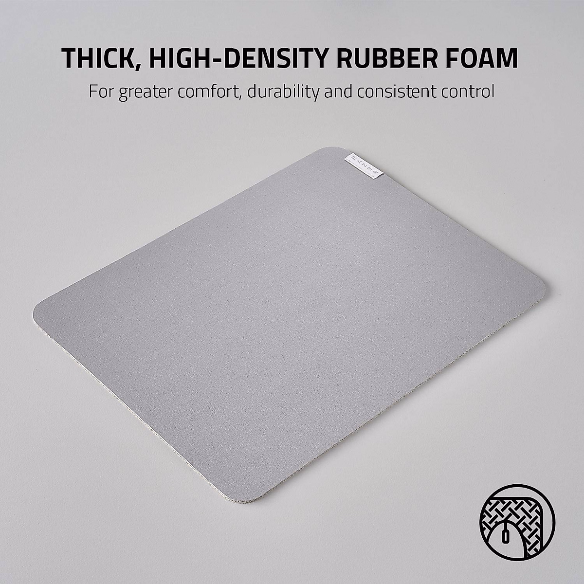 Razer Pro Glide Soft Mouse Mat: Thick, High-Density Rubber Foam - Textured Micro-Weave Cloth Surface - Anti-Slip Base - Medium Size