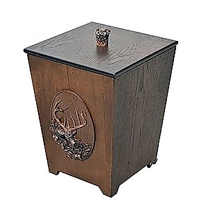 Trash Bin Trash Can Wastebasket Trash Can with Lid Waste Bin Includes Waterproof Inner Barrel Wooden Trash Can Office Garbage Can Waste Bin (Color : OneColor, Size : As Shown)
