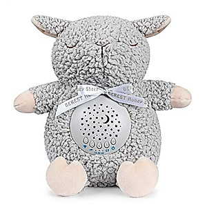 BEREST Baby Sleep Soother Sleepy Sheep, Mom's Heartbeat Lullabies & Shusher Baby Sound Machine, Nursery Decor Night Light Projector, Toddler Crib Sleeping Aid, Baby Shower Gifts Portable Sheep