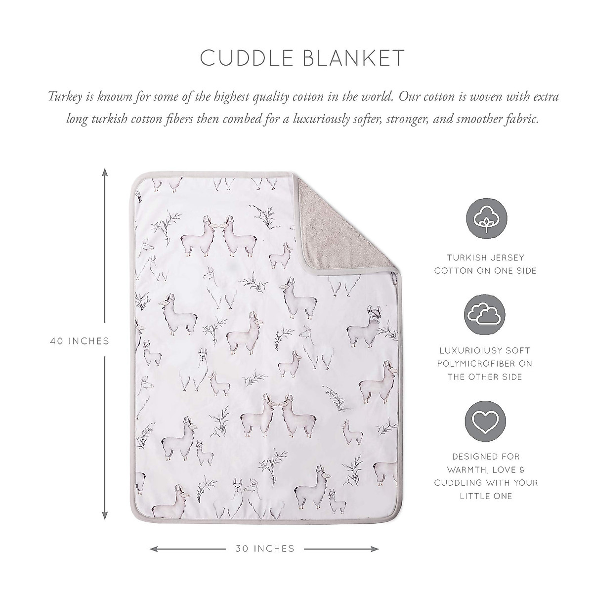 Oilo Newborn Baby Blanket |Gender-Neutral Lightweight Double-Layer Travel Plush wrap | Breathable Thick Fluffy Throw Blanket |Cute Cuddle Cotton Fabric Comforter |Soft Receiving Toddler/Infant Quilts