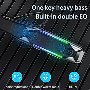 Running Headphones Wireless Earbuds Bluetooth for Sports,RGB Sport Bluetooth Earbuds,E-Sports Headset Neckband Magnetic Earbuds with Noise Cancelling Micphones 20H Playtime Neckband Wireless Headphone