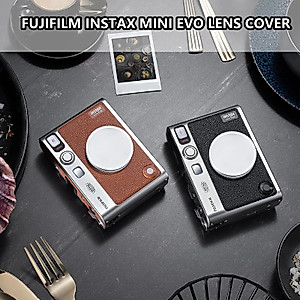 WOGOZAN Lens Cap for Fujifilm Instax Mini Evo Instant Camera Accessories for Fuji Mini Evo with Lens Cap, Mini Picture Frame, Mini Photo Album(No Camera)