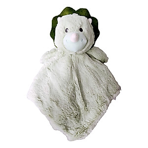 Green Dinosaur Lovey Lovie Security Blanket with Rattle