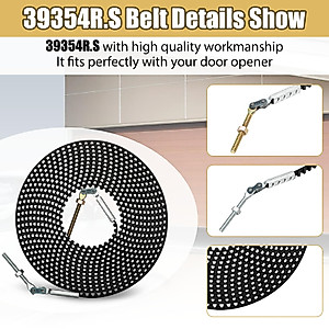 Vanesa 39354R.S 7 Ft High Garage Door Belt Compatible with Genie 7055, 2055, 7155, 1055, 1155, 3055, 3053, 3155d, SilentMax, SilentMax Garage Opener, Replacement Genie Belt
